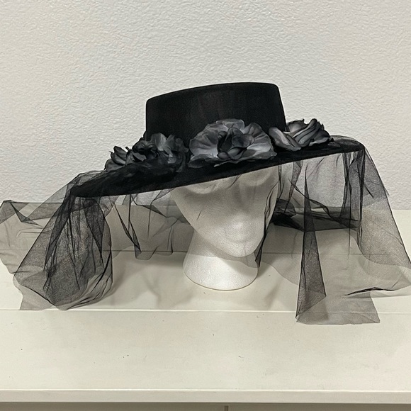 Accessories | Nu Black Veil Mourning Halloween Costume Dress Up Gothic ...